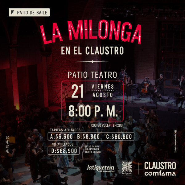 la Milonga Agosto 2026 | Patio de Baile